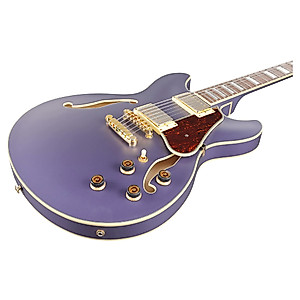 Ibanez AS Artcore 6-String Semi-Hollow Body Electric Guitar (Metallic Purple Flat, Right-Handed)
