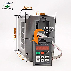 Huanyang VFD,Single to 3 Phase,Variable Frequency Drive,2.2kW 3HP 110V/120V Input AC for Motor Speed Control,HY Series