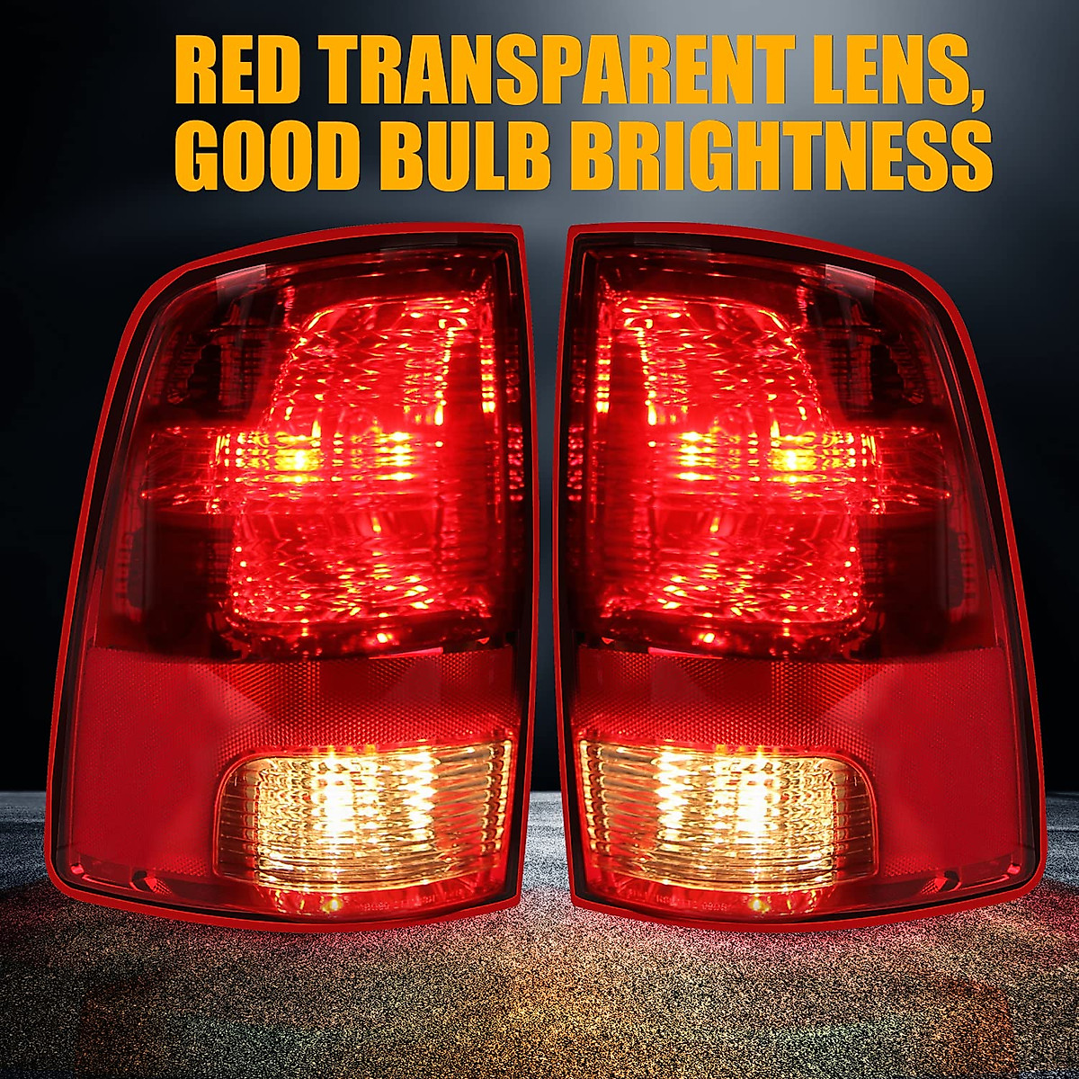 Wztepeng Ram Tail Light Compatible With 2009-2018 Dodge Ram 1500 2500 3500 Taillight With Bulb Inside (Driver And Passenger Side)