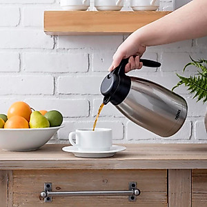 Thermos FN370 Push Button Vacuum Carafe, Insulated Stainless Steel, 50 oz / 1.5 Liter