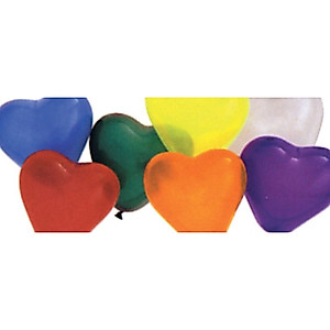 Qualatex 6" Red Heart Latex Balloons (100ct)