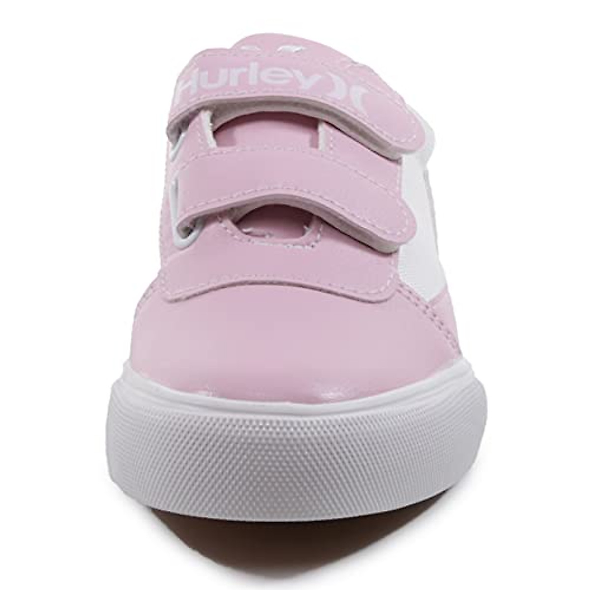 Hurley Kids Adjustable Sneakers for Toddlers Little Kids and Big Kids Boys and Girls Unisex-Child White Pink 2