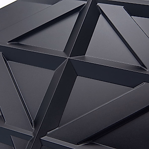 Art3d PVC 3D Wall Panel, Decorative Wall Tile in Black 12-Pack 19.7"x19.7"