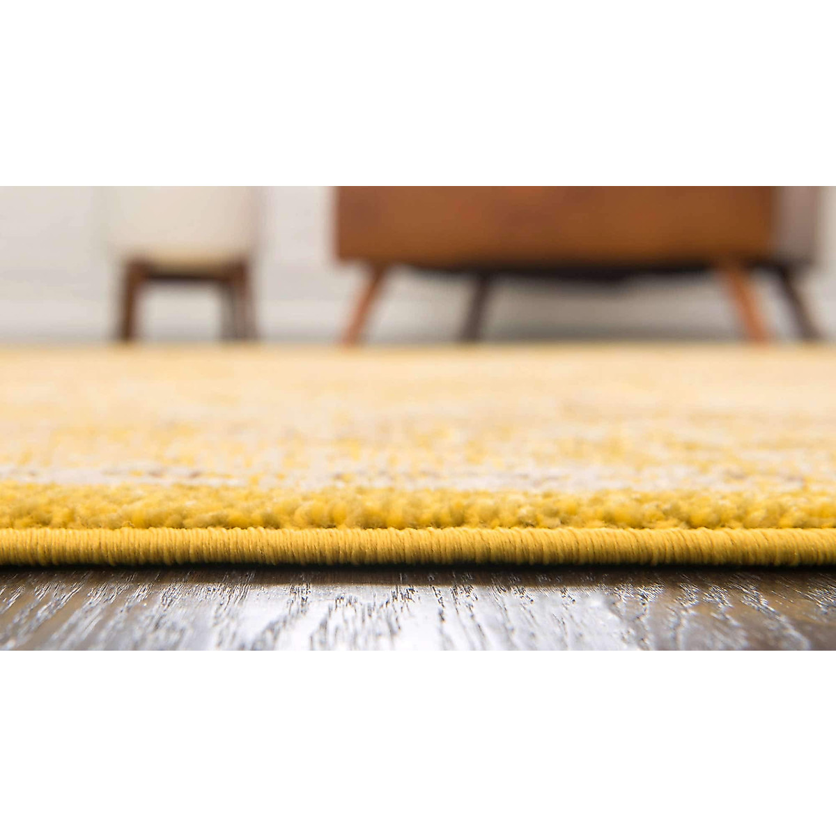 Unique Loom Penrose Collection Area Rug - Blake (2' 2" x 6' 1" Runner, Yellow/ Beige)