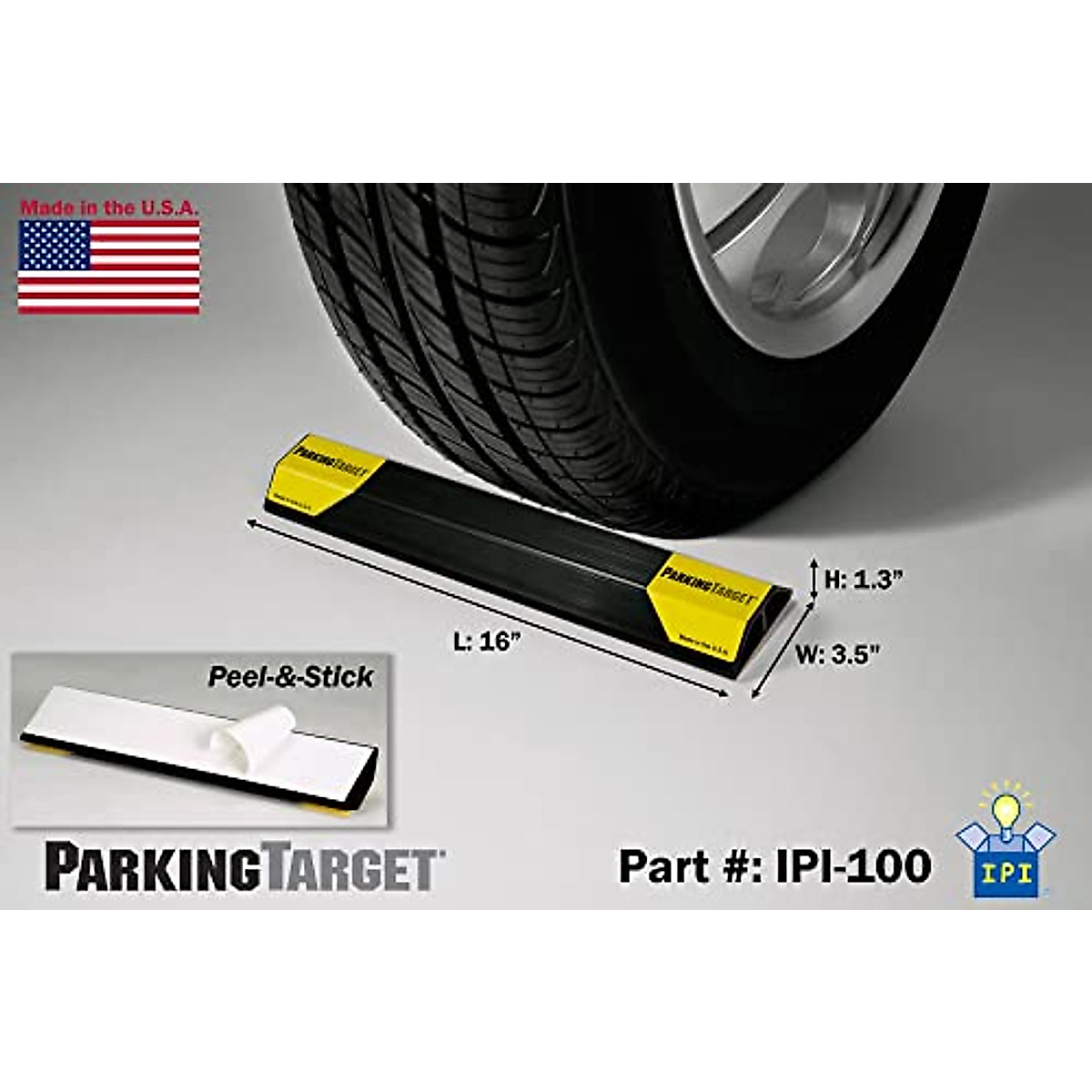 ipi-100 16" (1 Pack): Parking Aid, Heavy Duty, Easy to Install, Peel & Stick - Only 1 Needed per Vehicle– Mom and Dad and USA Decals Included – Great Gifts