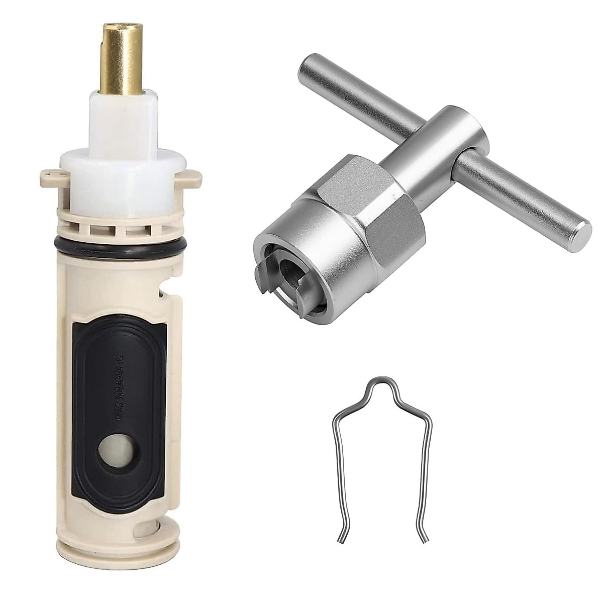 1222 Replacement Cartridge with 104421 Cartridge Puller, Compatible with Moen One Hanlde Posi Temp Faucet