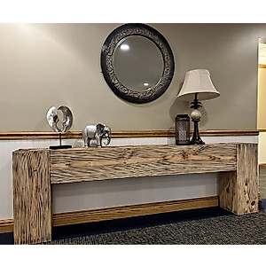 Rustic Wooden Console With Burnt Finish (Pine, X-Small (30x11x48) inches)