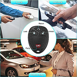 X AUTOHAUX 315MHz OUC60270 15913421 Keyless Entry Remote Car Key Fob for Chevrolet Silverado for GMC Sierra 1500 2500 3500 2007-2013 4 Buttons