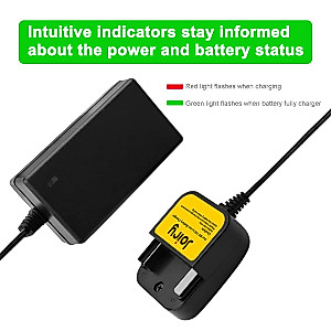 Joiry 18V Li-ion Battery Charger Compatible with Makita BL1830 BL1815 194205-3 LXT400 BL1850 BL1840 BL1860 (NOT for Ni-MH/Ni-Cd Battery)