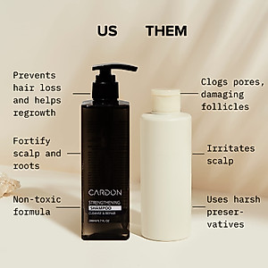 CARDON Hair Growth Set - Strengthening Shampoo and Conditioner for Men, Boost Hair Growth and Prevent Thinning, Korean Haircare for Healthy Scalp and Deep Conditioning (2 Bottles)