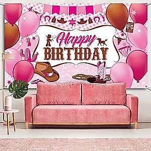 Western Cowgirl Birthday Party Decorations, Wild West Cowgirl Theme Birthday Party Supplies Cowgirl Birthday Party Banner Backdrop Wild West Cowboy Photo Booth Photography Background for Girl