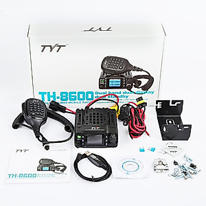 TYT TH-8600 Dual Band VHF/UHF 144-148MHz/420-450MHz Mini Mobile Transceiver IP67 Waterproof Mobile Car Radio w/F Programming Cable