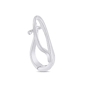 AFFY Interchangeable Pendant Hanger Slide Pearl Enhancer Fits 7mm In 14k White Gold Plated 925 Sterling Silver