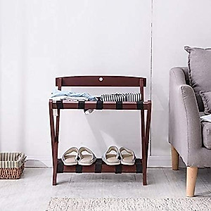 Scpantkend Hotel Solid Wood Folding Luggage Rack,Room Luggage Holder,Travel Break Folding Stool