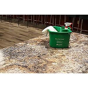 San Jamar KP500 Kleen-Pail Commercial Cleaning Caddy System, Green