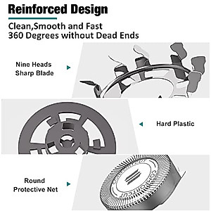 Centtechi Replacement Shaver Heads for Philips Aquatouch, 6Pcs Shaver Replacement Heads for Men Compatible with Series 1000, 2000, 3000, 5000, 6000 and Model AT8xx/AT7xx/PT8xx/PT7xx with Pointed Blade