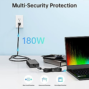 180W Charger for Acer Predator Helios 300 Gaming Laptop PH315-52 PH315-51 G3-571 G3-572 G3-571-77QK Predator Triton 300 500, Acer Nitro 5/7, Acer ADP-180MB K AC Power Adapter Supply Cord