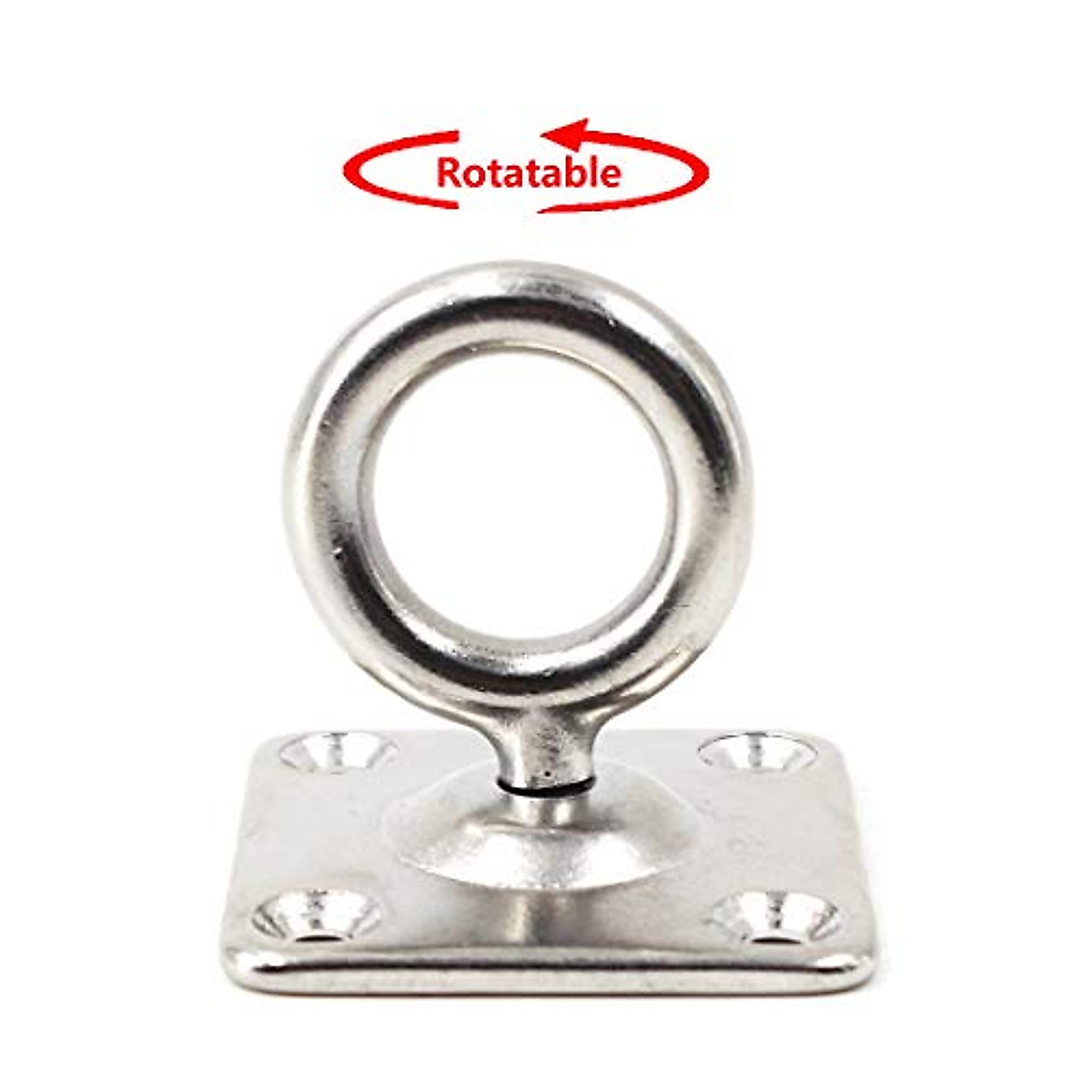 M5 Swivel Ceiling Mount Hook Heavy Duty 304 Stainless Steel for Yoga Swing Boat Rigging Marine Deck Hardware(4PCS)