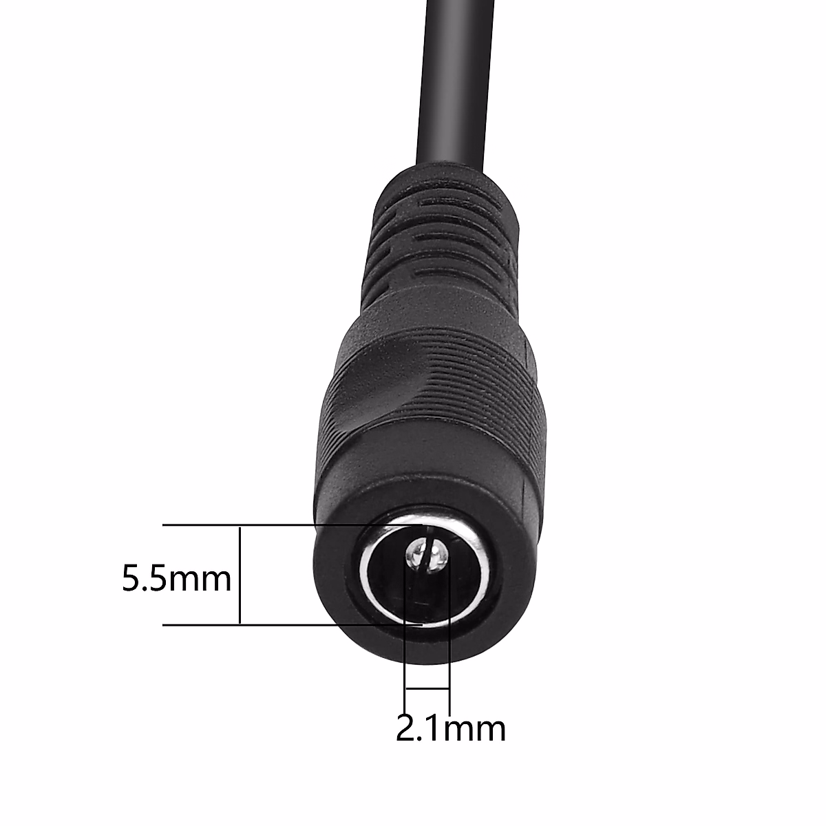 PNGKNYOCN 15CM 4 Pin DIN to 5.5 X 2.1mm DC Power Short Cable for CCTV Camera System Chargers Adapter (2-Pack)