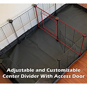 48" Extra Large Dwarf Rabbit Habitat Guinea Pig Play Yard Hamster Critters Turtle Enclosure Center Divider Room Door Mouse Mice Bunny with Bottom Canvas