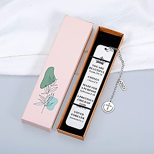 Inspirational Christian Gifts for Women Bible Verse Bookmark for Teen Kid Girl Catholic Daughter Graduation Gift for Her Birthday Gift for Female Friend Sister Book Lover Baptism Religious Church Gift