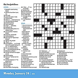 The New York Times Daily Crossword Page-A-Day Calendar for 2022: A Year of Crosswords to Challenge and Delight Crossword Lovers