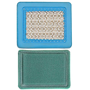 Dxent 491588S Air Filter 491588 399959 for Briggs and Stratton 625e 675ex 725ex Troy-Bilt TB110 TB230 TB130 TB210 3.5-6.75 Gross HP LG491588JD Push Lawn Mower w Pre Filter Fuel Filter Spark Plug