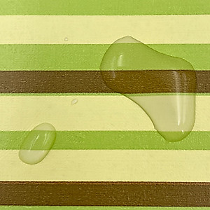 Yifely Peel & Stick Shelf Liner Removable Furniture Paper for Covering Apartment Old Cabinets Drawers, Green Stripes, 17.7 Inch by 9.8 Feet