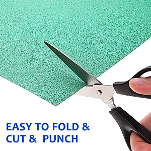 Glitter Cardstock Paper, 26 Sheets Sparkle Colored Cardstock, A4 Double Sided Glitter Cardstock Paper for DIY & Art Projects Card Making, Scrapbooking