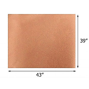 PAOBTEIY Copper EMF Protection Fabric Shielding RF & LF Electromagnetic Fields Anti Radiation Fabric Blocking (2, Gold, 39"x43")
