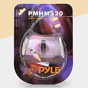 PYLE-PRO Double Over Ear Microphone Headset - fessional Hands Free Omnidirectional Wired Audio Boom Condenser Microphone Headset w/ 4 Pin Mini XLR, 1.2m Cable, and Windscreen - Pyle PMHMS20 (Beige)