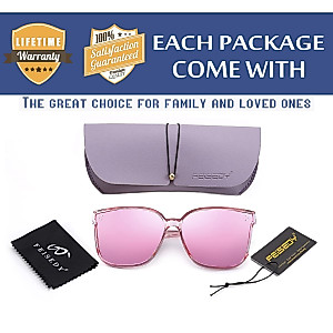 FEISEDY Retro Square Polarized Sunglasses Women Men Oversized Vintage Shades B2600