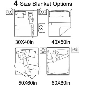 SIMIEEK Custom Blanket Personalized with Name Text, Customized Flannel Throws Blankets for Baby Adults Kids Birthday Valentines Day Gift, 30x40 Inches Inches, Mint Green