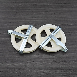 SING F LTD 2pcs 5 Inch Clothesline Pulley Nylon Rope Pulley Cable Puller Compatible with Outdoor Drying Clothing Fits Rope Up to 3/8-in White