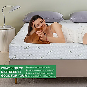 Dyonery 8 Inch Twin XL Memory Foam Mattress, Cooling Green Tea Gel Mattress in a Box, Rayon Mattress for Breathable Sleep, Made in USA, Certipur-Us Certified, Medium Mattress, 38x80x8”