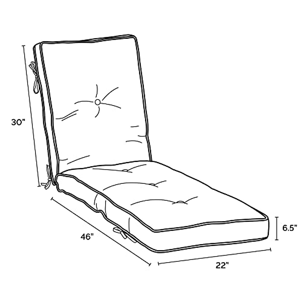 Arden Selections PolyFill Outdoor Chaise Lounge Cushion 76 x 22, Ruby Red Leala