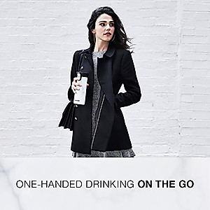 Contigo Pinnacle Vacuum-Insulated Stainless Steel Travel Mug with Spill-Proof Lid, Reusable Coffee Cup or Water Bottle with Leak-Proof Lid, Keeps Drinks Hot or Cold for Hours, 14oz White Marble