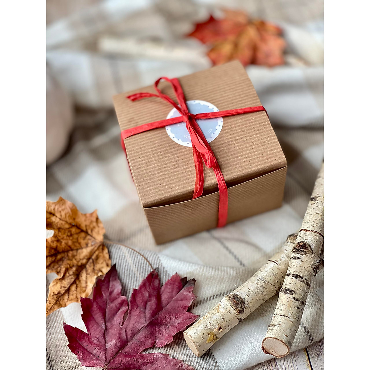 Fire Starters Scented Pine Cones | Fireside Natural Fire Pit Starters with Natural Soy Wax | Christmas Home Fragrance Fir + Cypress + Cedar + Amber + Moss | Set of 6 Pine Cones Gift Box