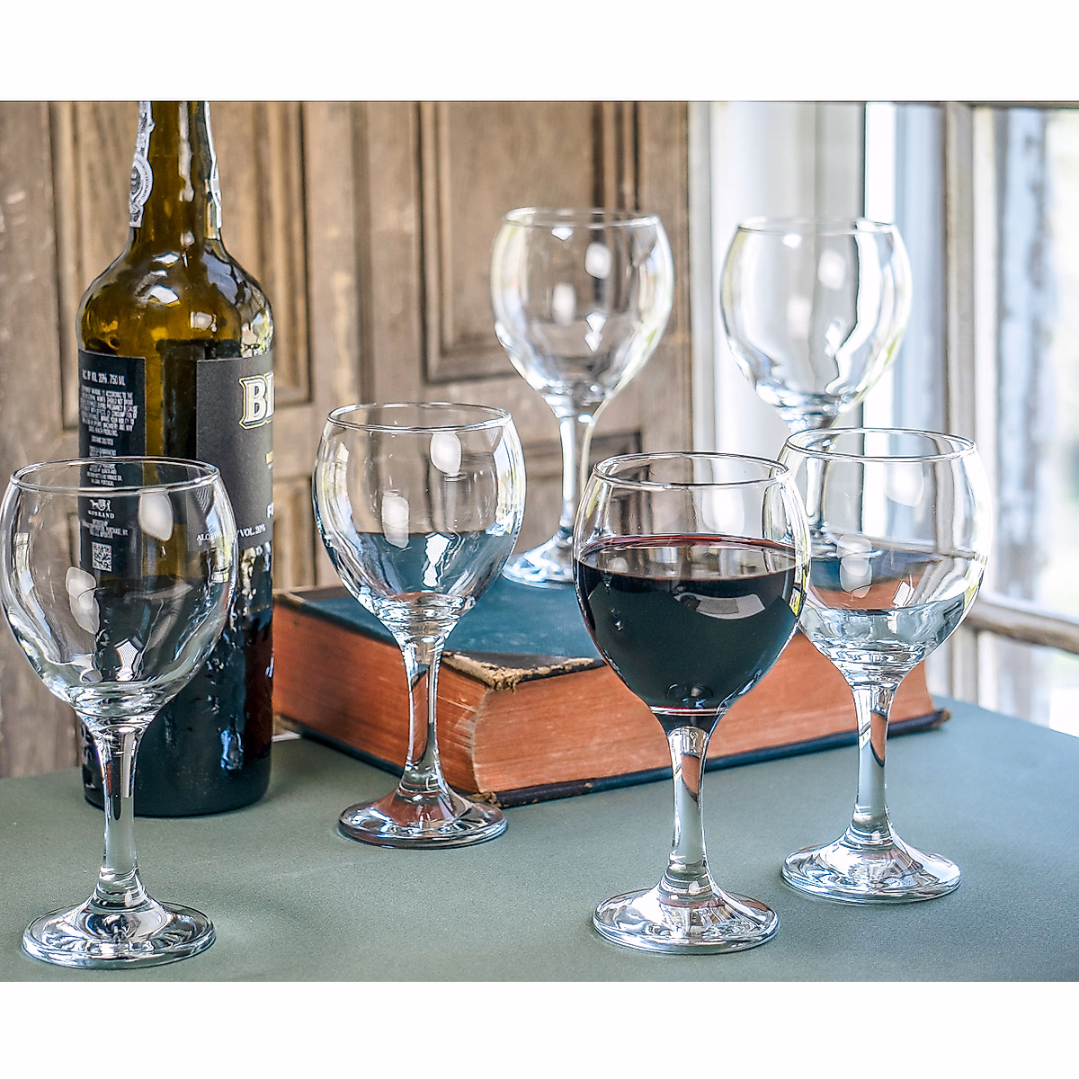 Classic Crystal Clear Stemmed Red Wine Glass, 12 Ounce - Set of 4