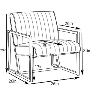 Brown Chairs, Living Room Accent Chair Armchair Leather Comfy Modern Home Furniture 25.98" L X 26.77" W X 29.53" H