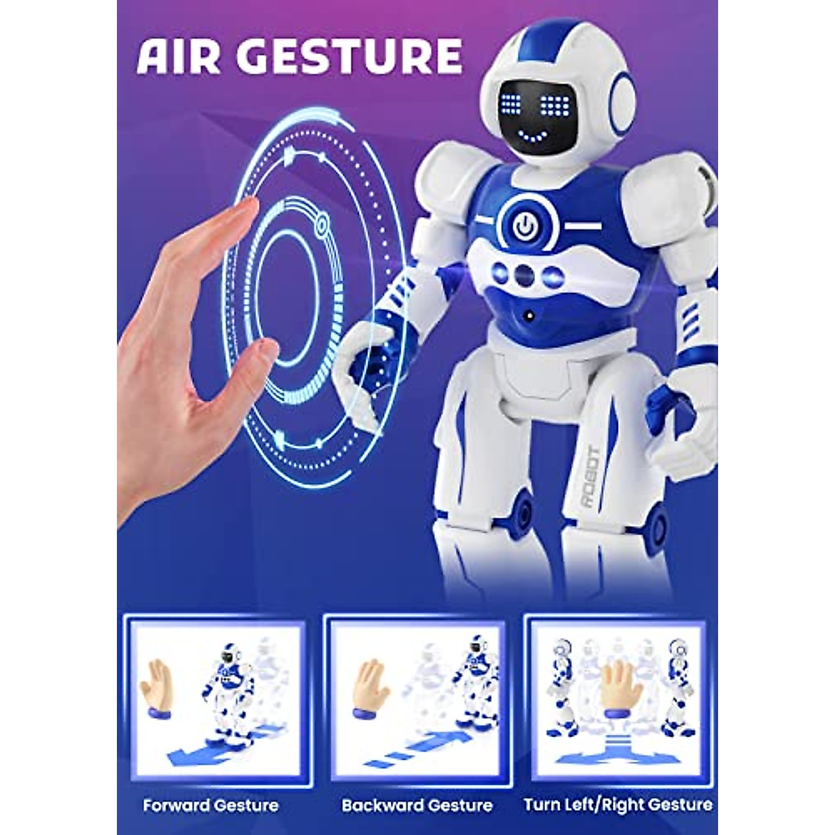 EduCuties Robot Toys for Kids,Programmable Remote Control Smart Walking Dancing Robot Toy Gift with Gesture & Sensing for Age 4 5 6 7 8 9 10 Year Old Boys for Birthday Gift Present