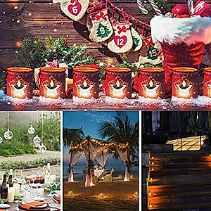 Solar Waterproof Tea Lights Candles,Autbye Warm White Flickering Flameless Electric Candle Lights,Romantic LED Pillar Candle Set for Wedding,Holiday,Garden,Outdoor Indoor Decoration(9 Pack)