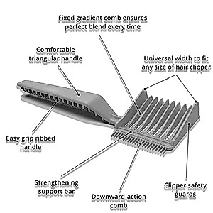 hwojjha fade comb, barber fade comb, professional hair cutting comb, compatible with all barber brands…(2pcs)