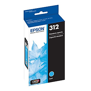 EPSON T312 Claria Photo HD -Ink Standard Capacity Cyan -Cartridge (T312220-S) for select Epson Expression Photo Printers