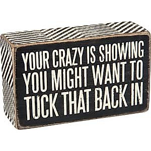 Primitives by Kathy Word Box Sign, Tuck in Crazy