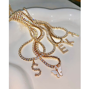 Tiny Gold Initial L Necklace Tennis Chain 14K Gold Filled Handmade Dainty Personalized Letter Choker Necklace Gift for Women Necklace Jewelry