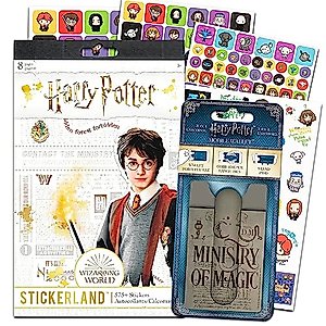 Wizard World Harry Potter Party Favors Stickers Bundle - Over 575 Harry Potter Stickers Featuring Harry, Ron, Hermione and More (Harry Potter Party Supplies)