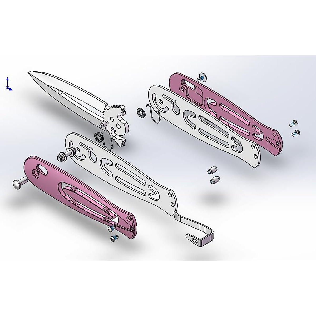 Cohesion Pocket Knives & Folding Knives - D2 Steel Blade Micarta Handle Reversible Pocket Clip, EDC Knife for Camping