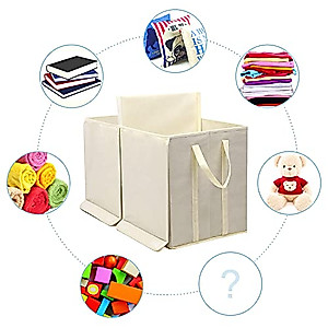 VICTORICH Toy Box Chest, Collapsible Sturdy Storage Bins with Lids, Extra Large Kids Toy Storage Organizer Boxes Bins Baskets for Kids, Boys, Girls, Nursery Room, Playroom (V-Red)