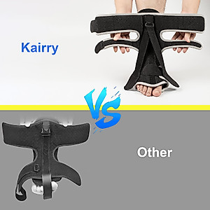 Kairry Plantar Fasciitis Night Splint,2023 Upgraded Adjustable Plantar Fasciitis Relief Night Splint ，Achilles Tendonitis and Foot Drop for Women and Men (Black Gray)